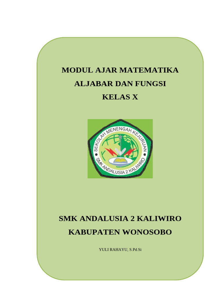 Modul Ajar Mtk4 X Ok | PDF