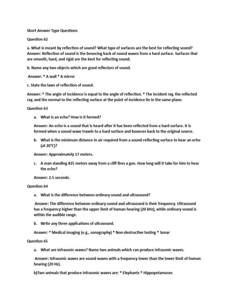 Sound Reflection and Echo Explained | PDF | Ultrasound | Sound