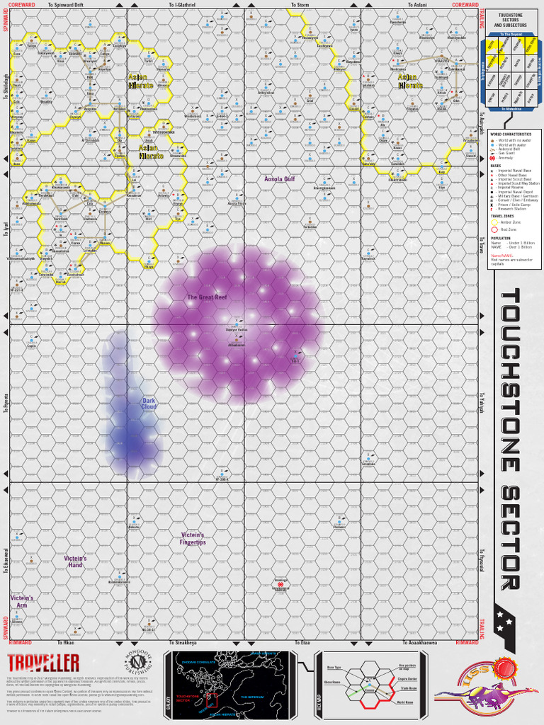 Touchstone Sector Hex Map Guide | PDF