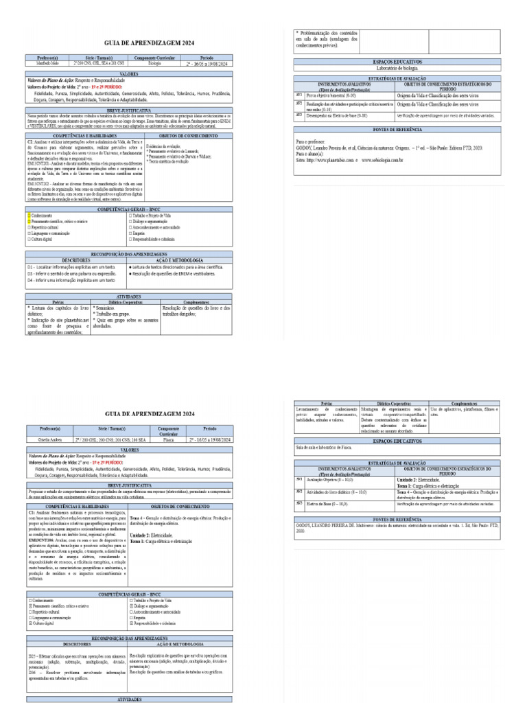 Guias - Ciencias Da Natureza - 2° Ano - BNCC | PDF