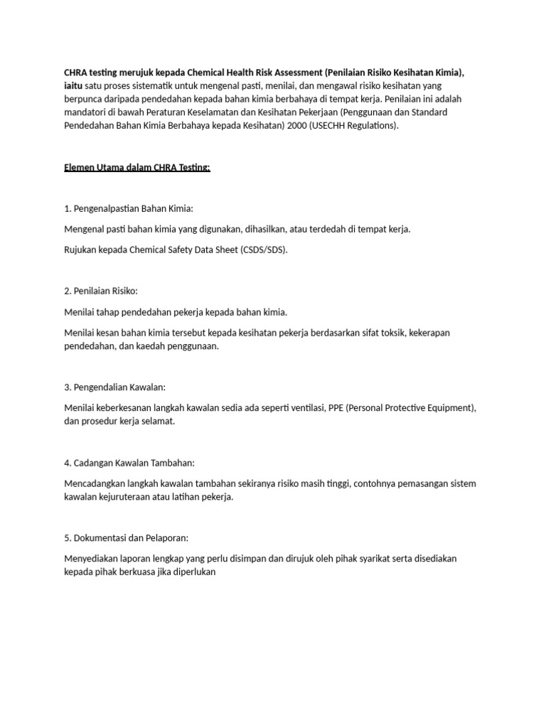 CHRA Info Dan Kepentingannya | PDF