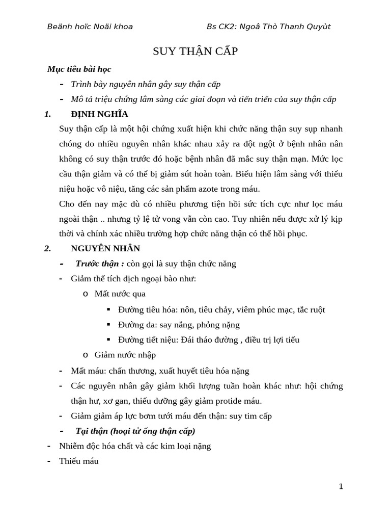Suy Than Cap | PDF