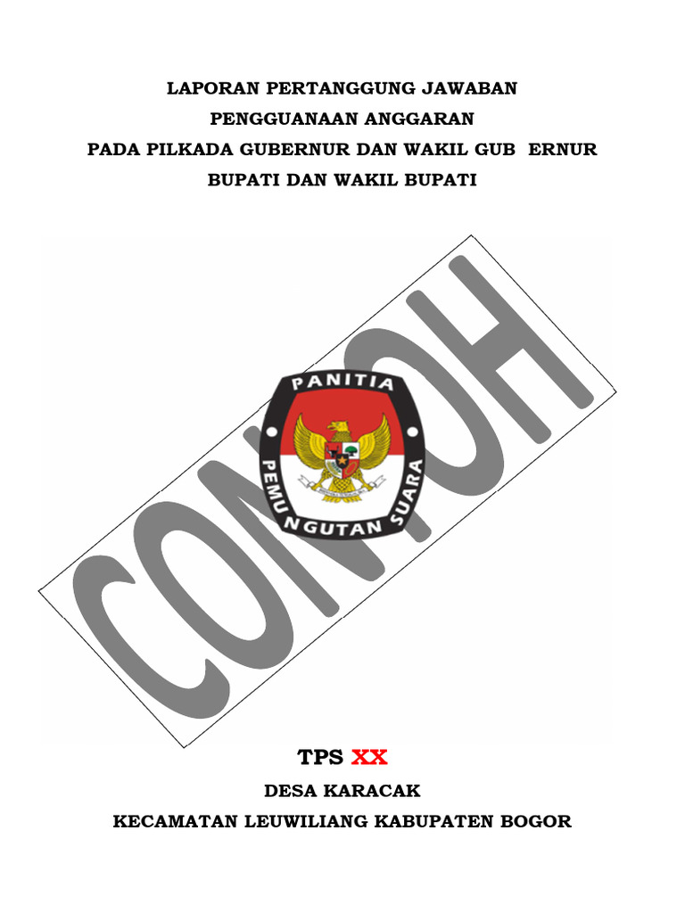 contoh LPJ TPS | PDF