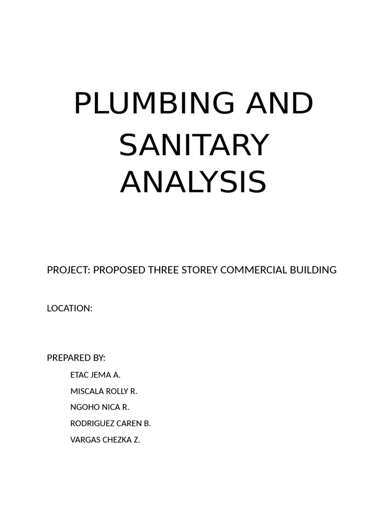 Plumbing Analysis for 3-Storey Building | PDF | Polyvinyl Chloride | Toilet