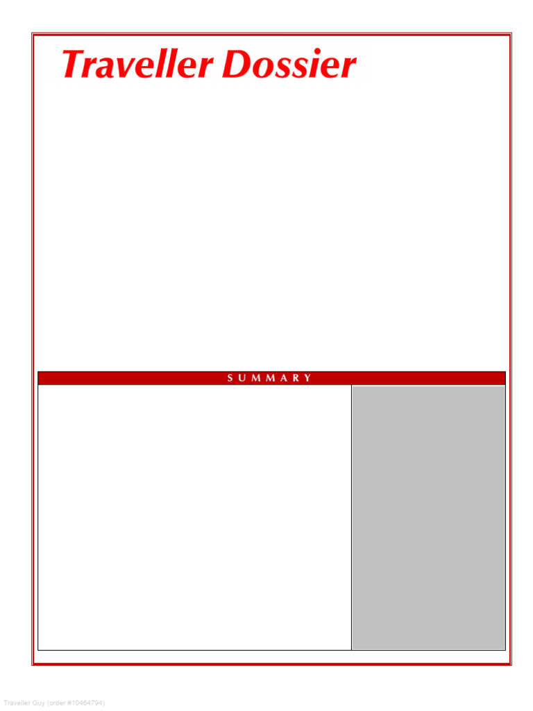 Traveller Character Sheet Overview | PDF | Military Technology