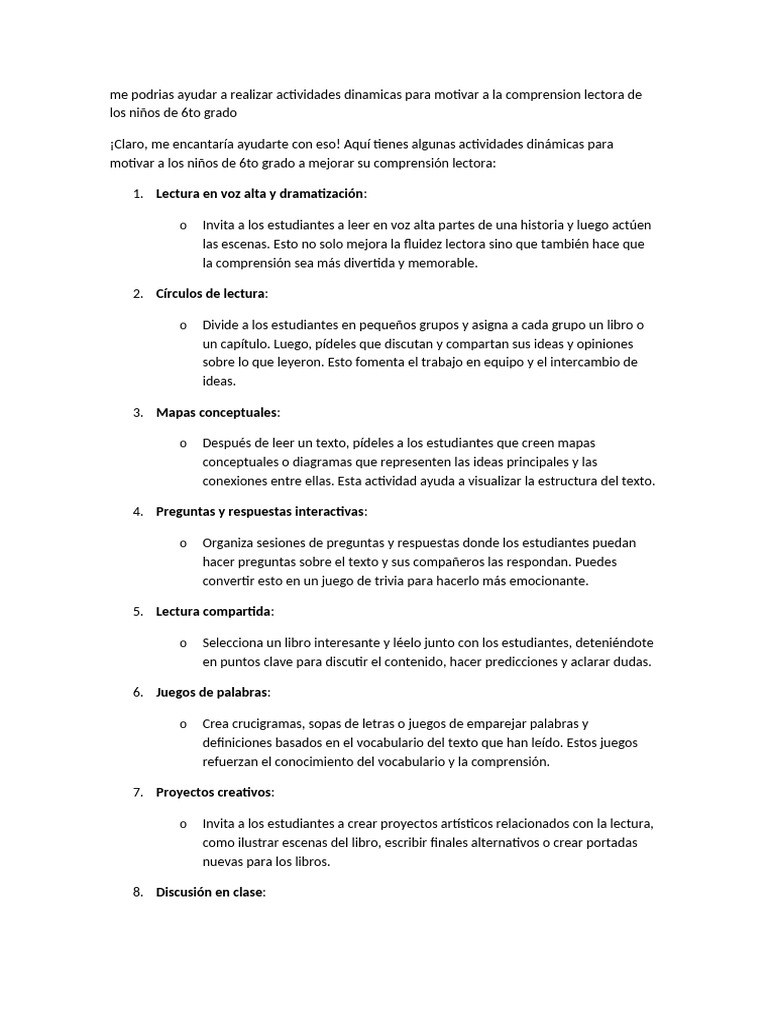 Pregunta para Una Buena Comprension Lectora | PDF | Comprensión lectora