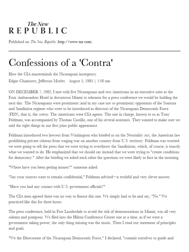 cargill -- cia & contras | PDF | Contras | Sandinista National ...