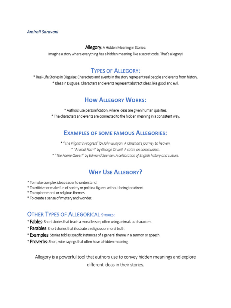 Allegory 1 | PDF | Allegory
