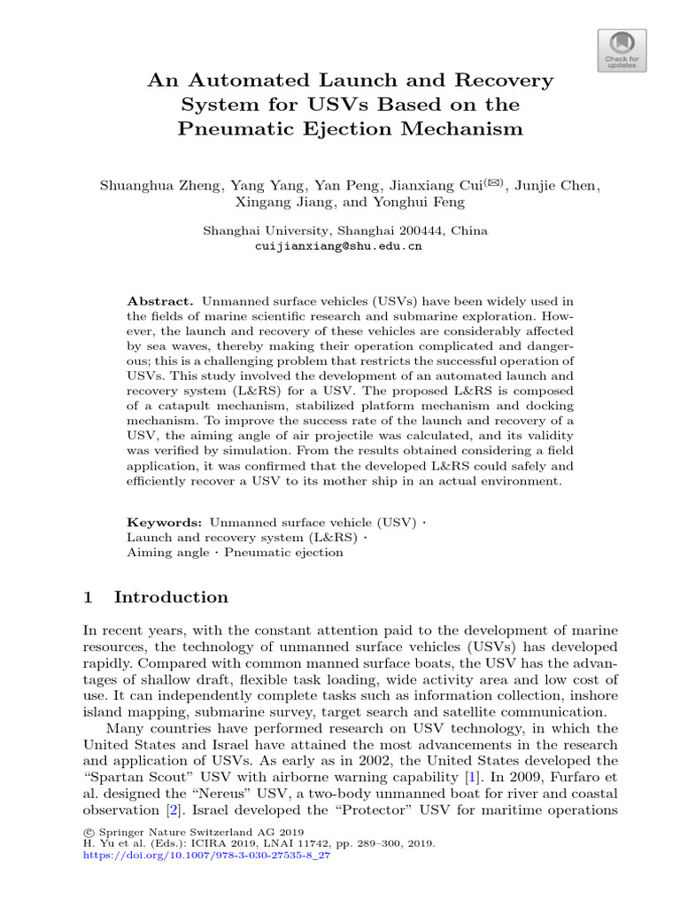 An Automated Launch and Recovery | PDF | Actuator | Trajectory