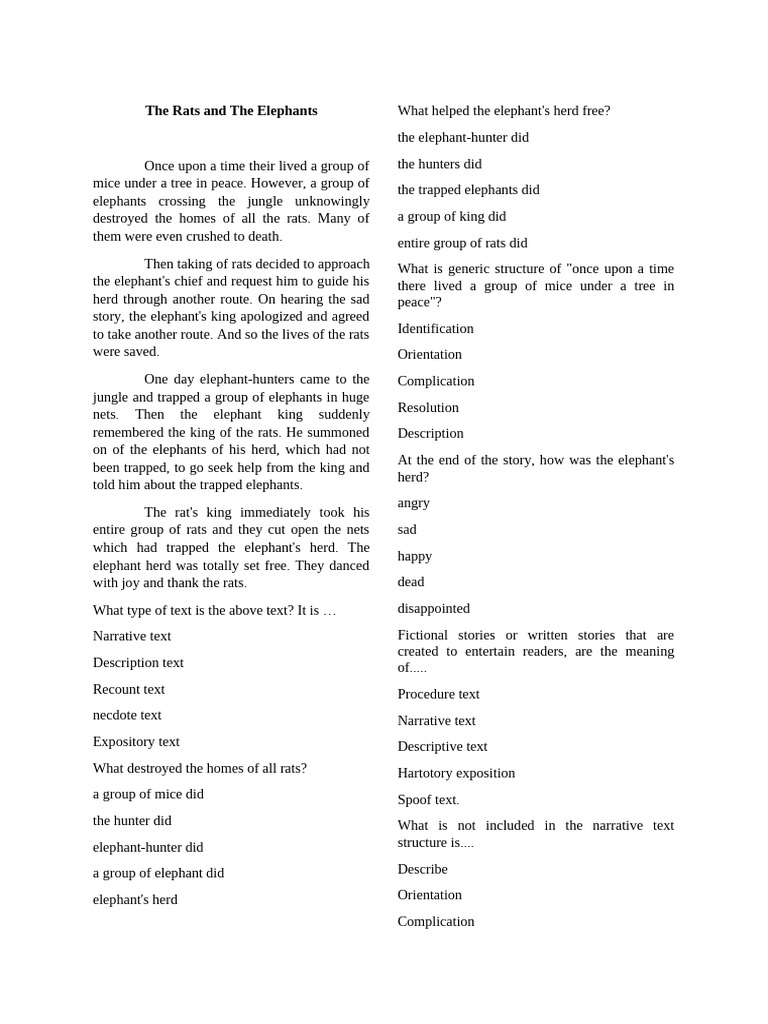 Contoh Soal Narrative | PDF | Fairies | Fairy Tales