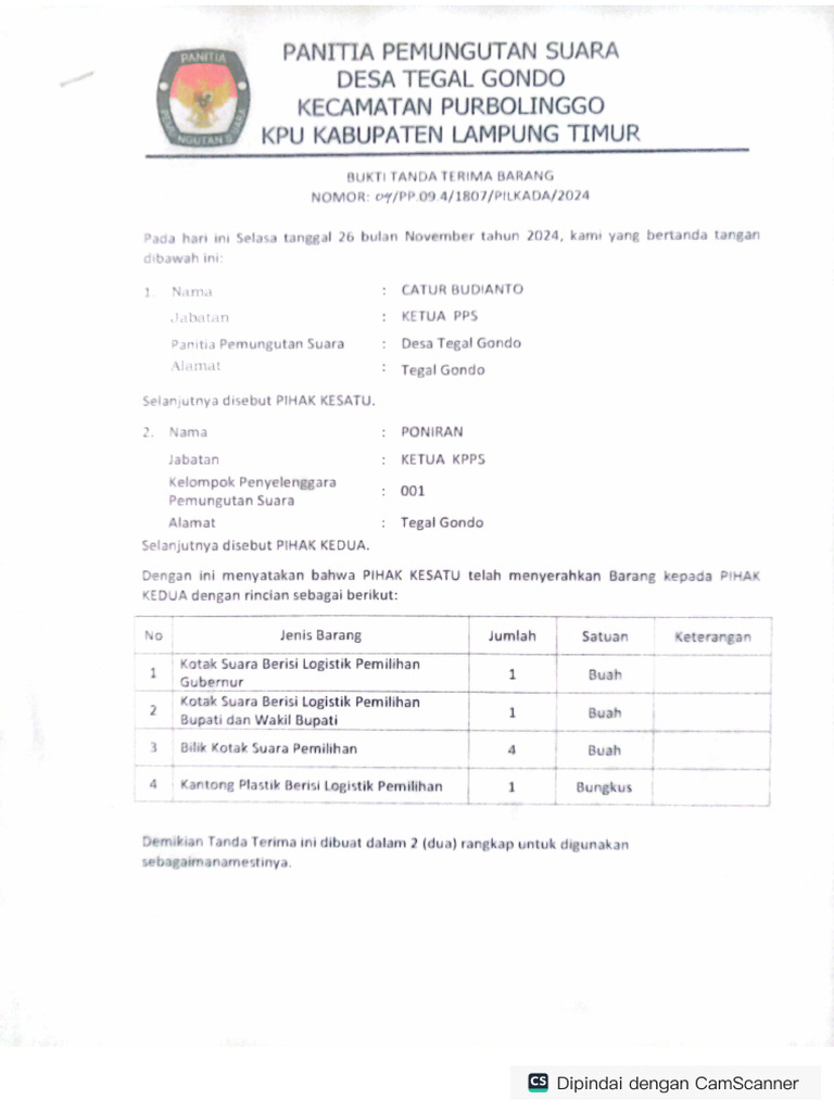 BTTB PPS Ke KPPS 1 | PDF