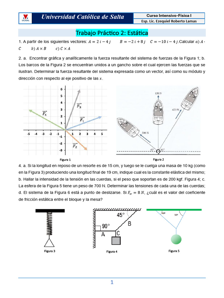 Tp2 CI 25 Estática | PDF | Fricción | Ingeniería mecánica