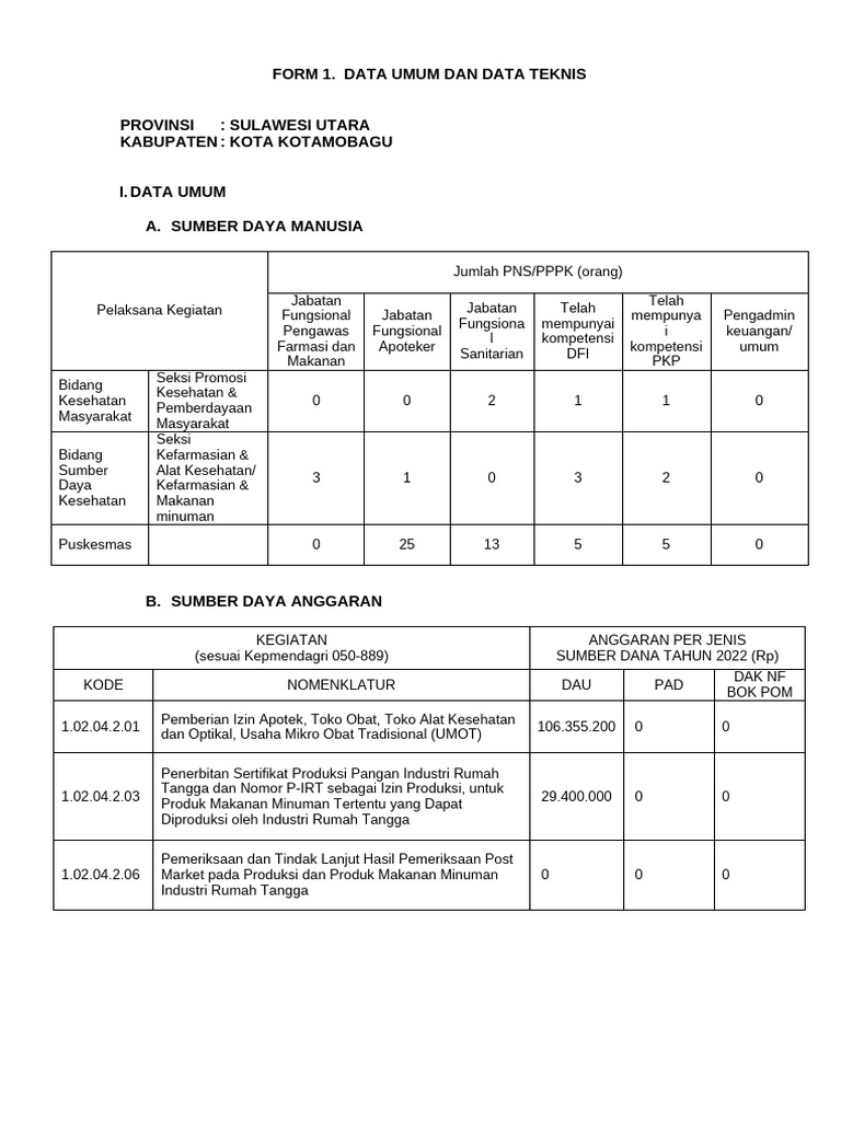Form1-3 Usulan | PDF