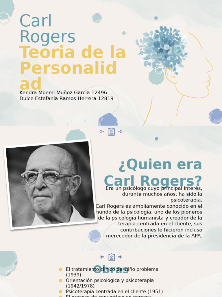 Teoría de la Personalidad de Carl Rogers | PDF | Psicoterapia | Sicología