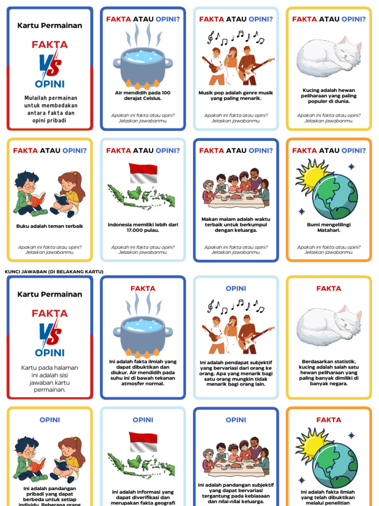 Kartu Fakta & Opini | PDF