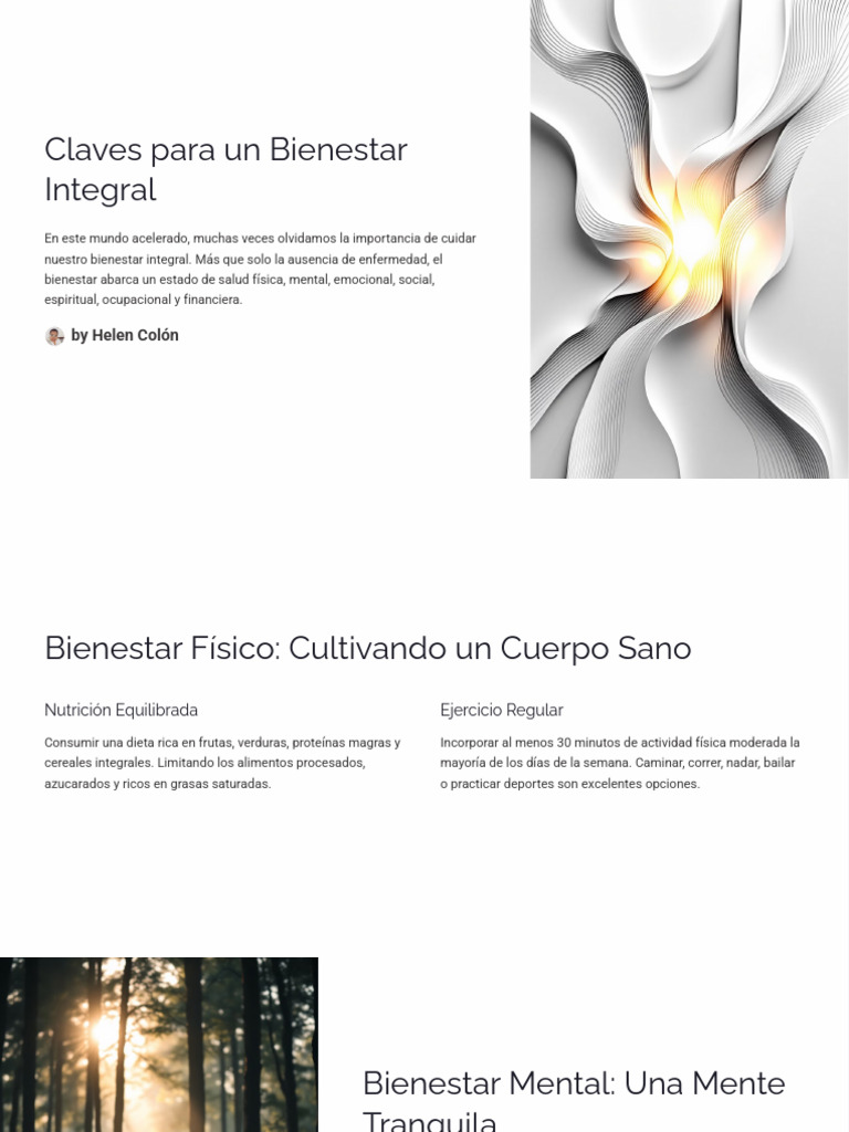 Claves para el Bienestar Integral | PDF | Sicología