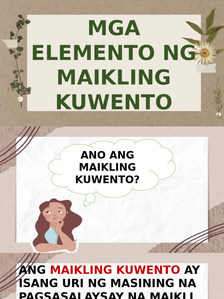 Mga Elemento NG Maikling Kuwento 8 | PDF