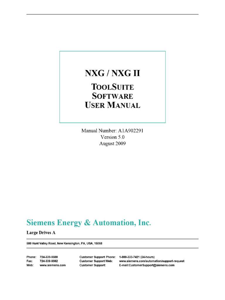 A1A902291V5.0 - AB - NXG Tool Suite User Manual A1A902291 V5.0 | PDF