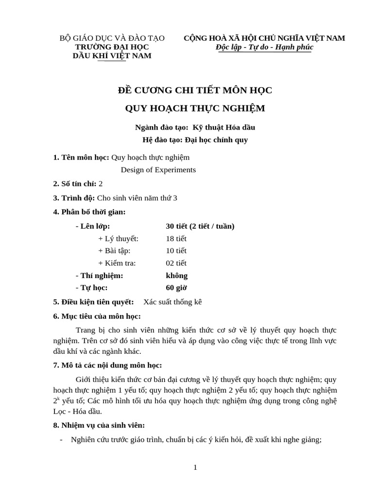 Quy Hoach Thuc Nghiem | PDF