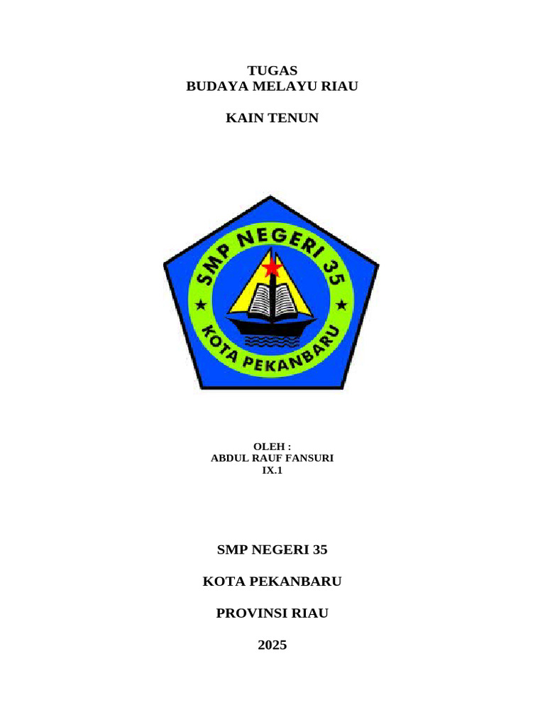 Tenun Songket Riau: Warisan Budaya | PDF