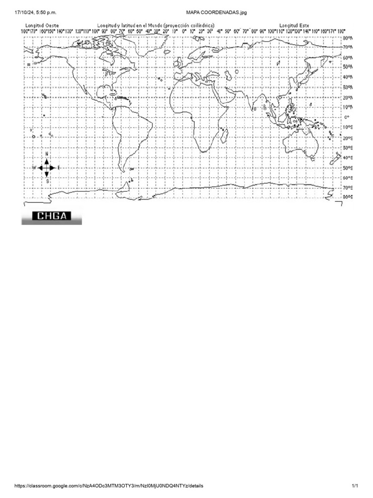 Mapa Coordenadas. | PDF