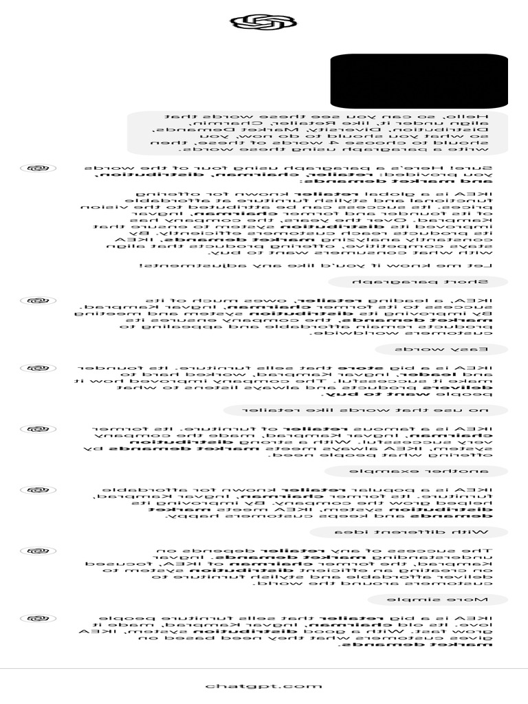 Word Selection and Paragraph | PDF