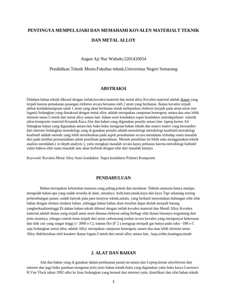 MACAM MACAM BAHAN TEKNIK Revisi Terakhir | PDF