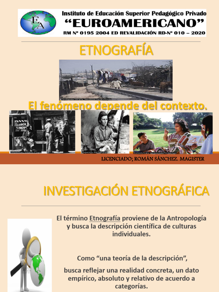 Etnografia Clase 09 de Abril 2022 Semana (2 Unidad 1) | PDF ...