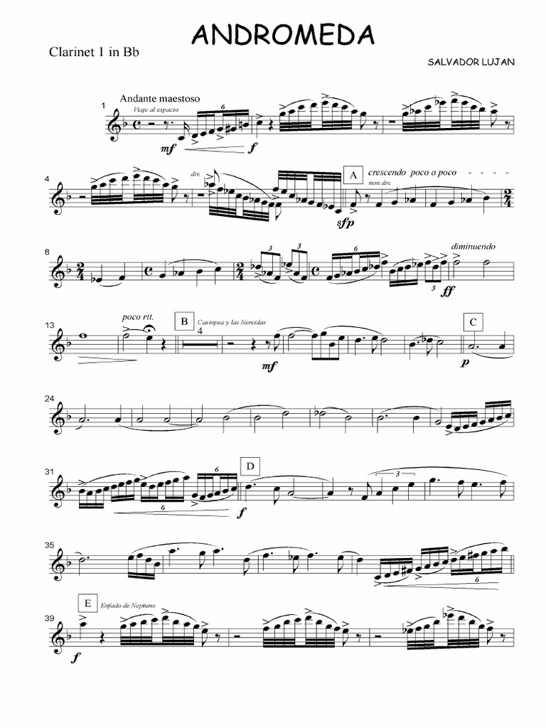 Andromeda 05 Clarinet 1 BB | PDF