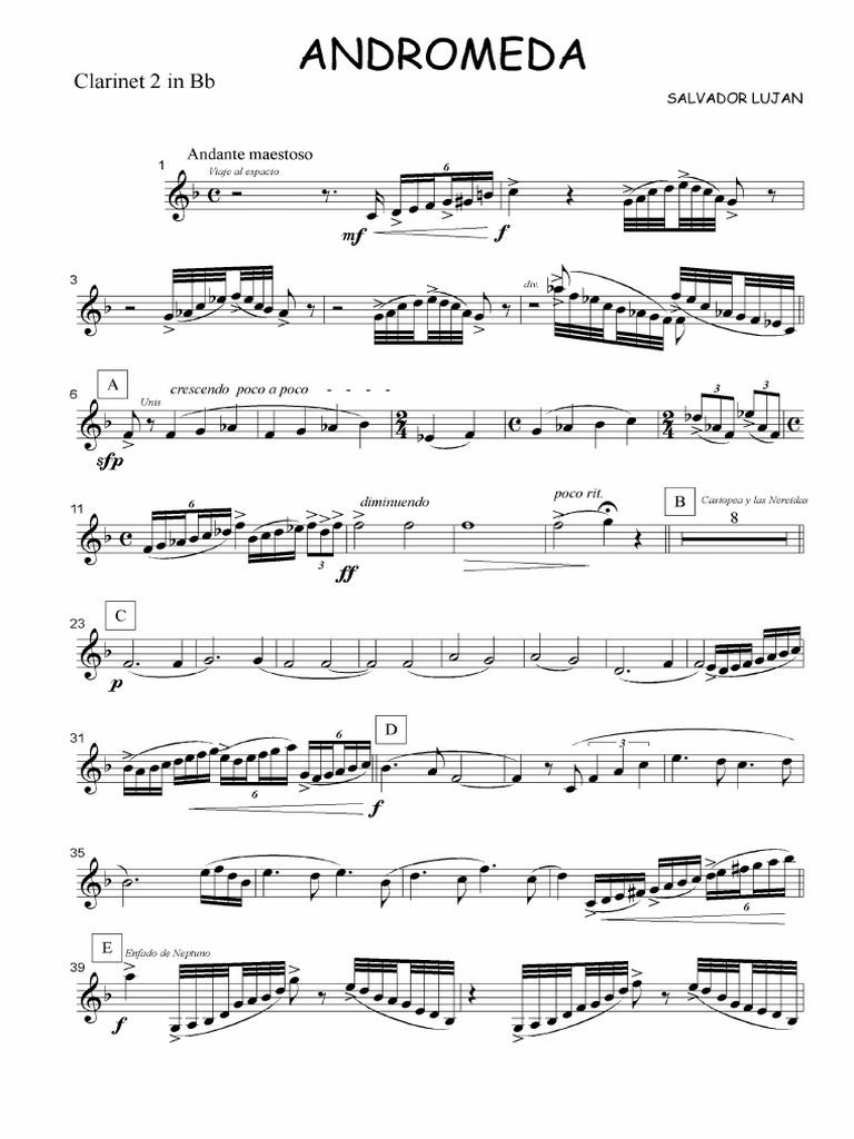 Andromeda 06 Clarinet 2 BB | PDF