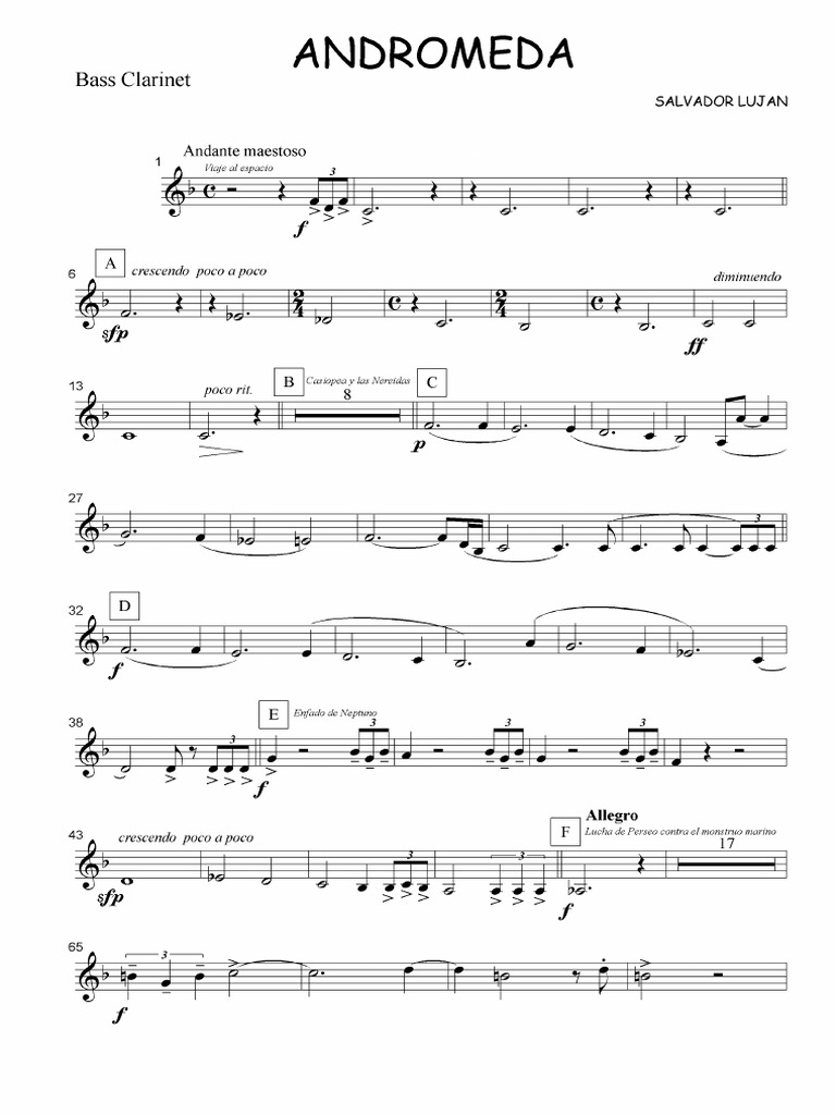 Andromeda 08 Bass Clarinet | PDF