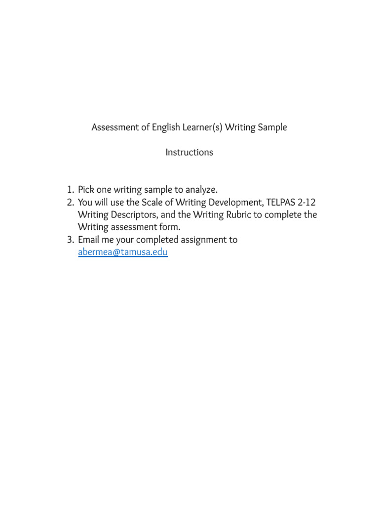 2 Writing Assessment Evaluation(1) | PDF | Rubric (Academic) | Writing