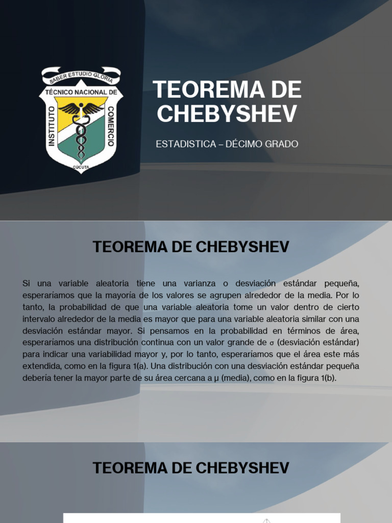 Teorema de Chebyshev | PDF | Desviación Estándar | Diferencia