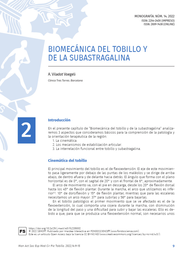Biomecánica del Tobillo y Subastragalina | PDF | Tobillo | Sistema ...