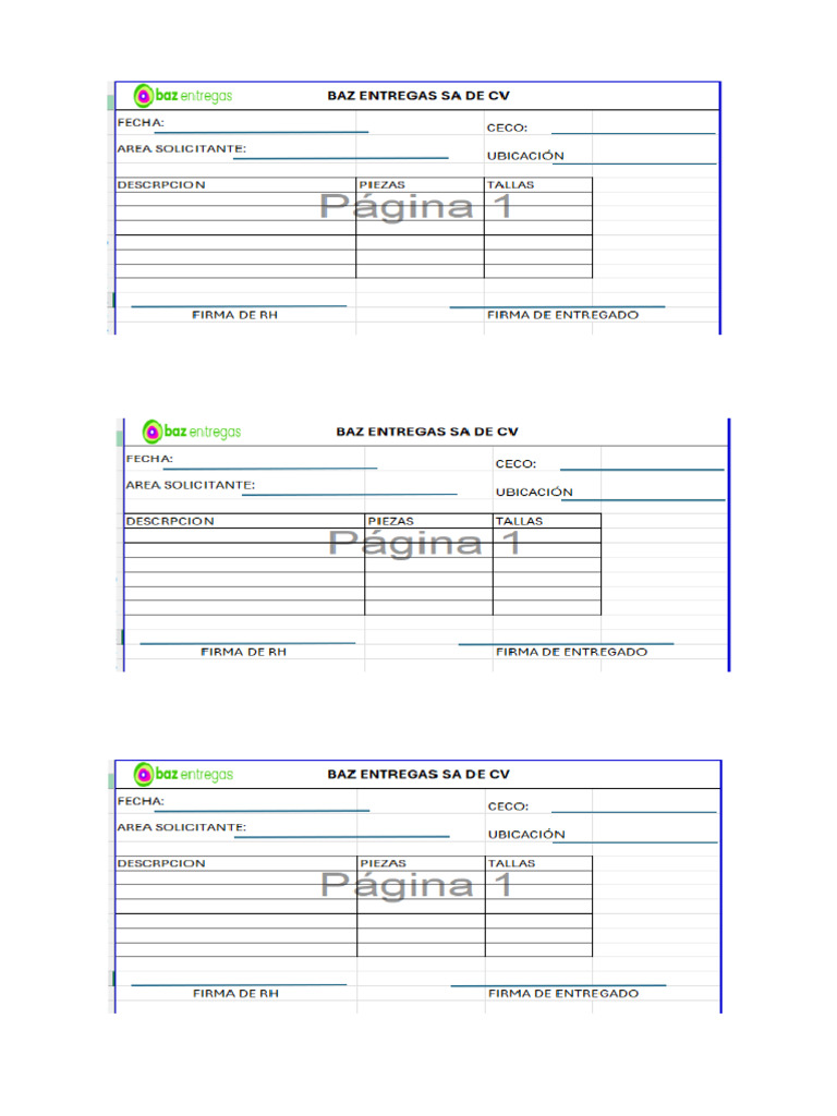 VALE DE UNIFORME | PDF