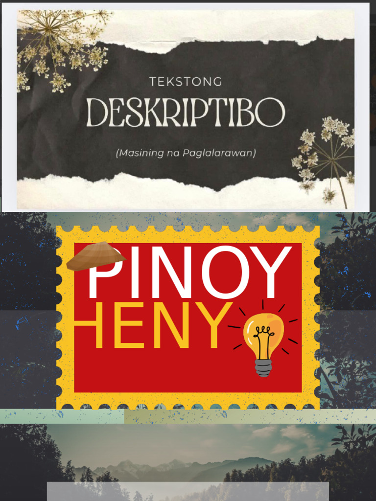 Tekstong Deskriptibo PPT | PDF