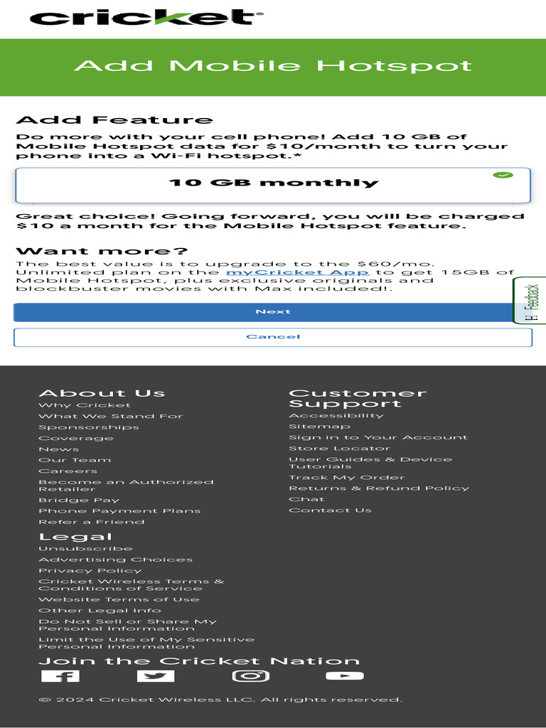 Mobilehotspot Cricket Wireless | PDF