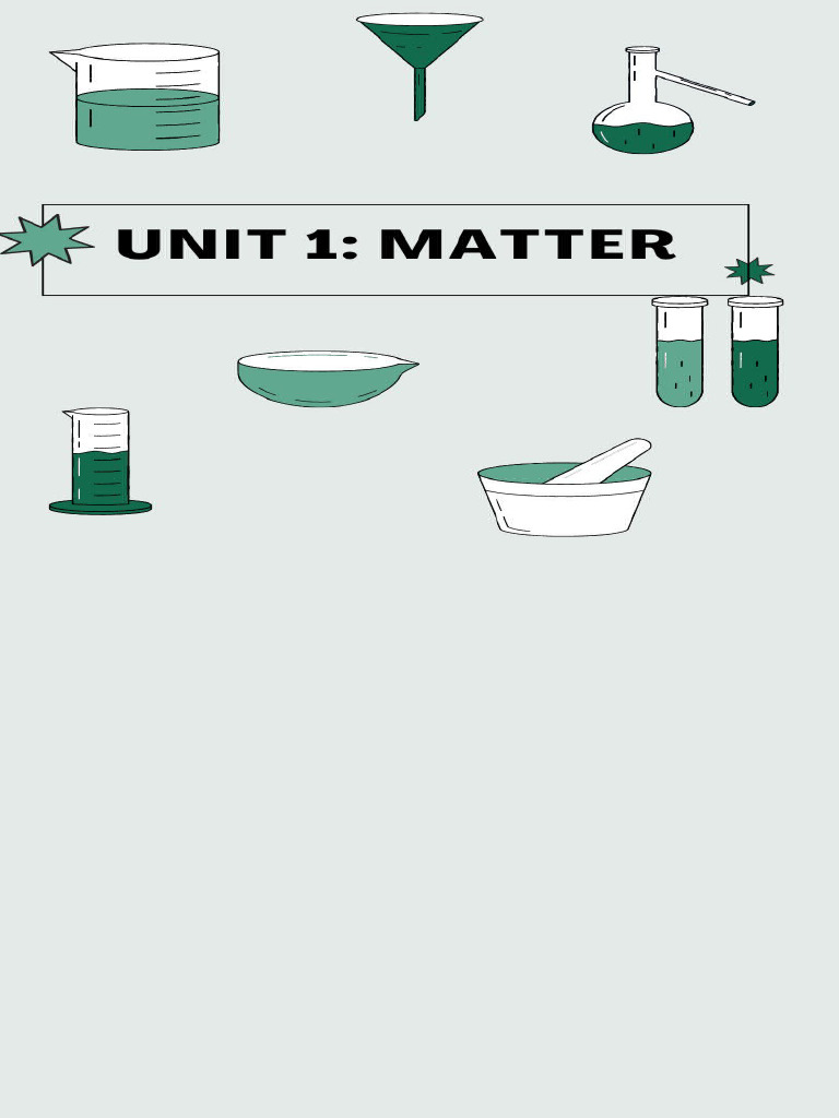 Unit 1 Matter Student | PDF | Mixture | Chemical Elements