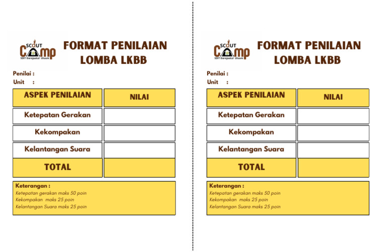 Formulir Lomba LKBB | PDF