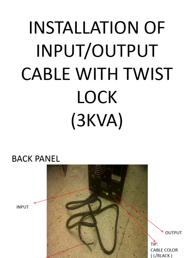1 3kVA Twist Lock Installation | PDF