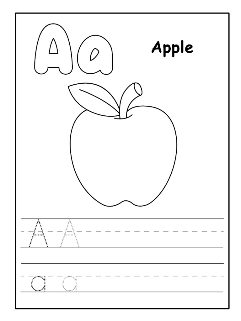 Alphabet Tracing and Coloring PDF With A Fun Fruit Theme | PDF