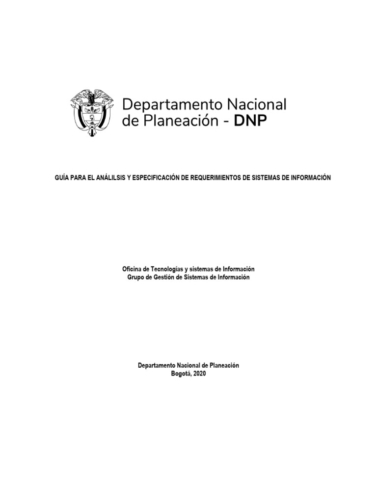 Guía para el análisis y especificación de requerimientos de sistemas de ... Guía para el análisis y especificación de requerimientos de sistemas de ...