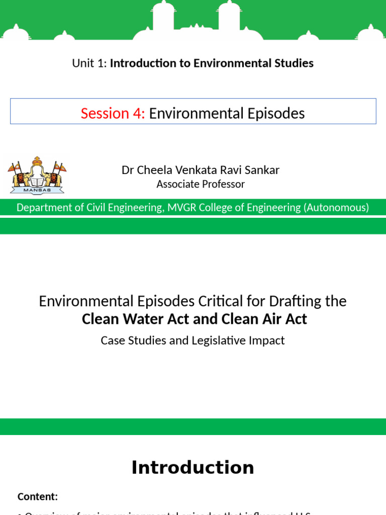 Unit 1 - Session 4 - Environmental Episodes | PDF | Emergency Management | Air Pollution