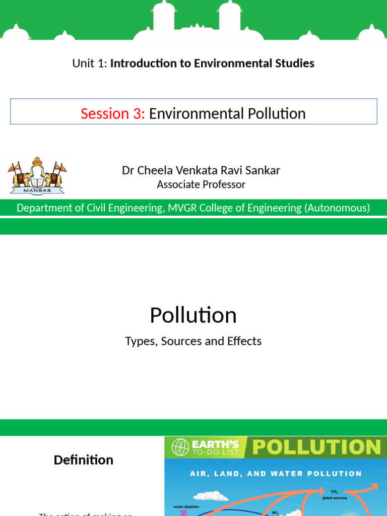 Unit 1 - Session 3 - Environmental Pollution | PDF | Water Pollution | Waste