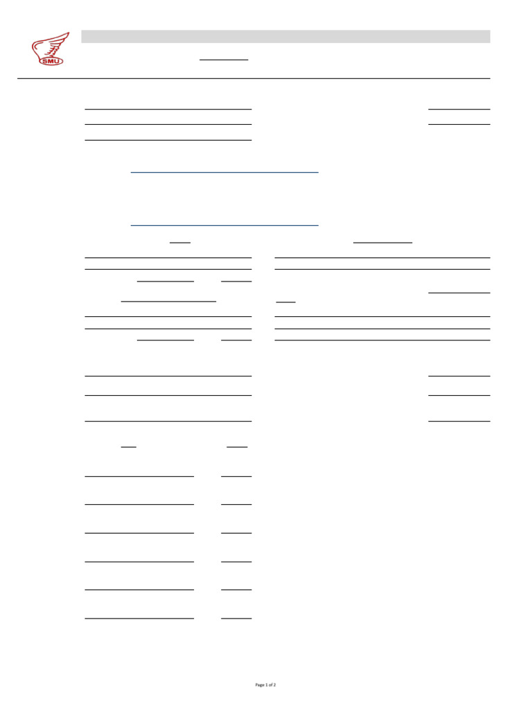 Vendor Aplication Form (VAF) SMU | PDF