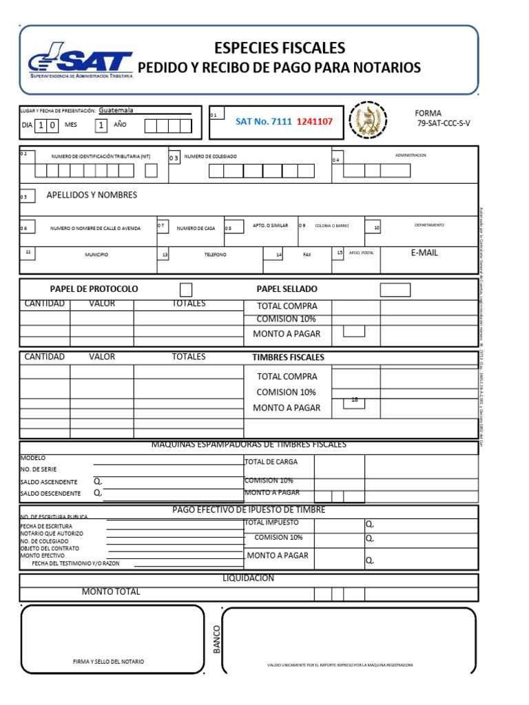 Comprobante de La Compra de Hojas de Papel Sellado Especial para Protocolos | PDF