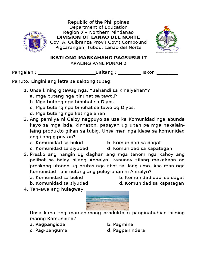 Ap Ikatlong Markahang Pagsusulit | PDF