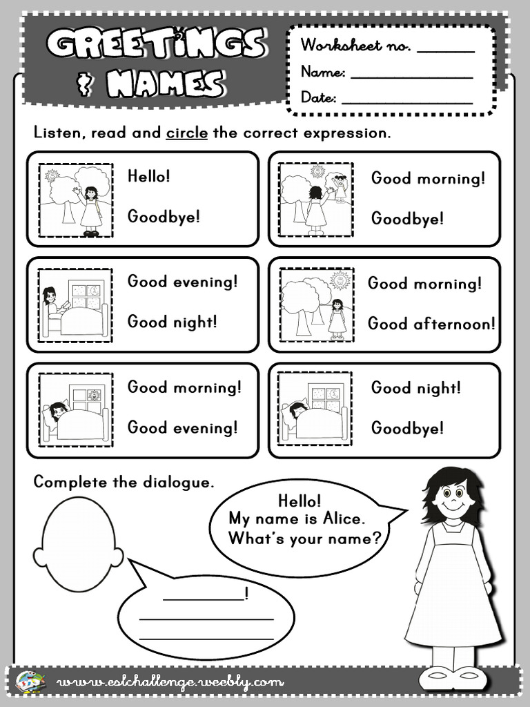 Greetings Name WS1 BW | PDF