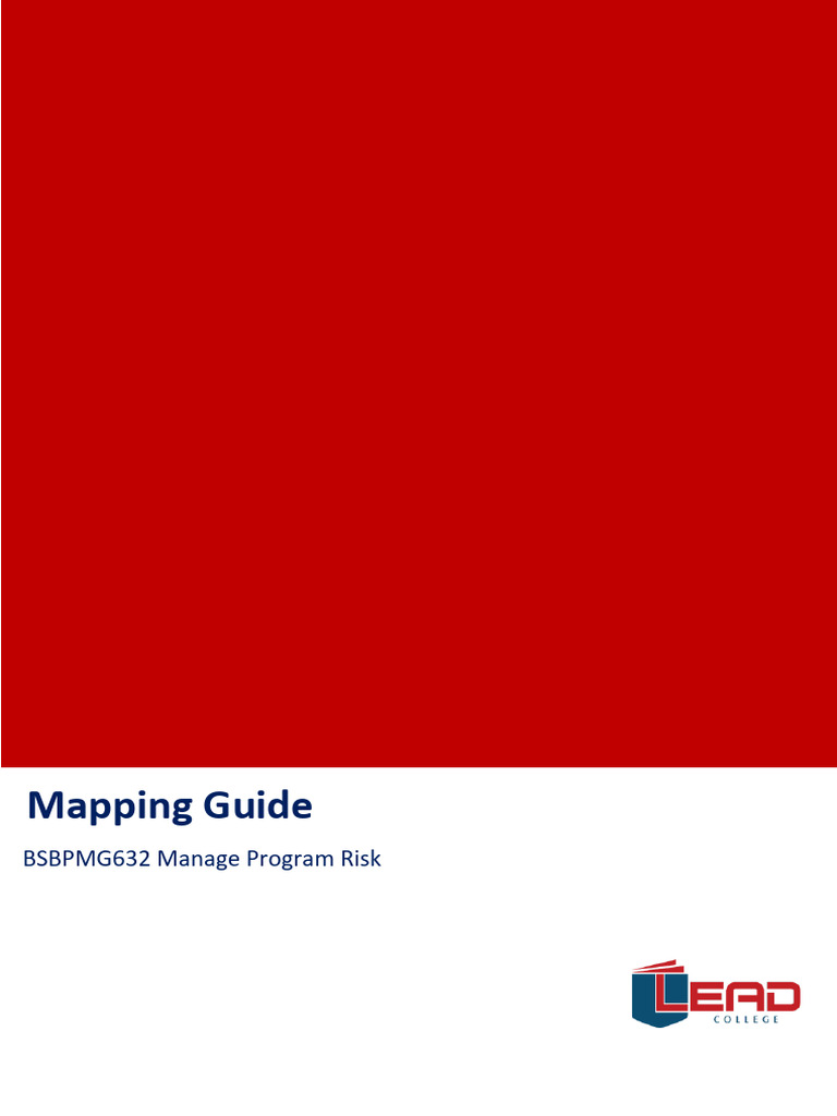 5 BSBPMG632 Learning and Assessment Mapping | PDF | Risk Management | Risk