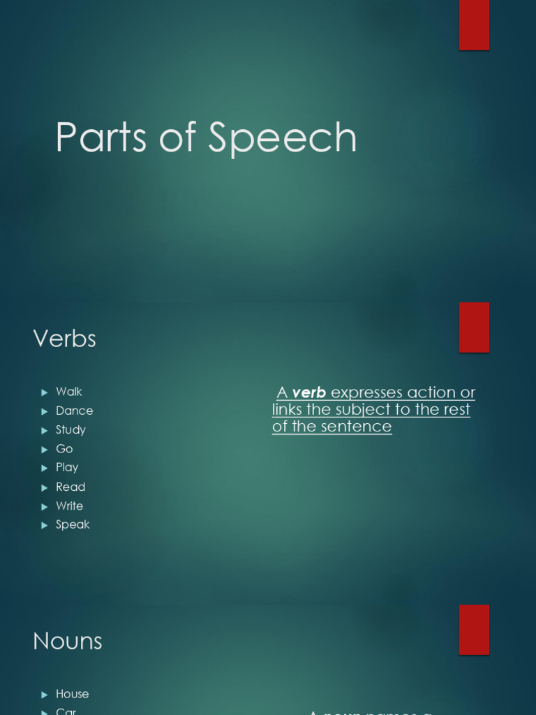 Understanding Parts of Speech | PDF